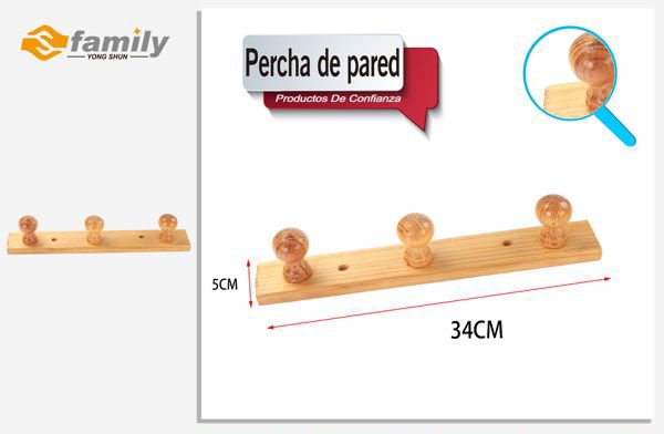 Percha de pared madera | Hansel Home
