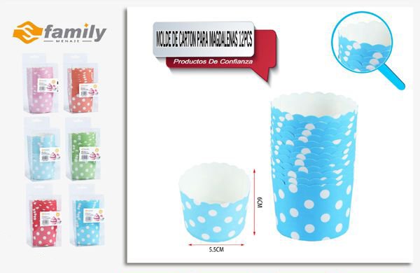 Molde de carton para magdalenas 12pcs 6x5.5cm colores aleatorios 1 Pcs ...