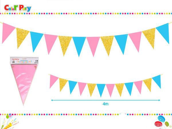 Banderines de cumpleanos 4m | Hansel Home