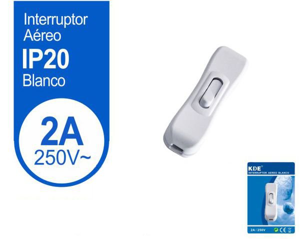 Interruptor aereo estrecho blanco | Hansel Home