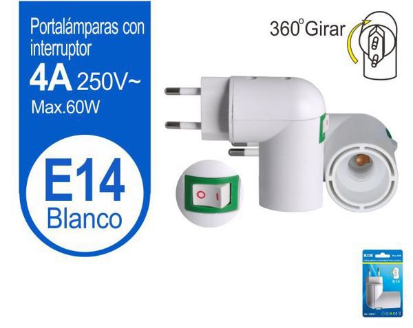 Portalamparas Con Interruptor E14 Blanco | Hansel Home