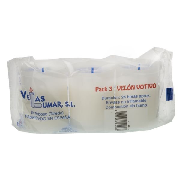 Pack 3 Velón Pequeño V-l Blanco | Hansel Home